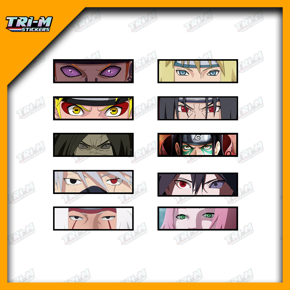 Naruto Eye Rectangular Sticker Design Glossy Hologram For Motorcycle ...