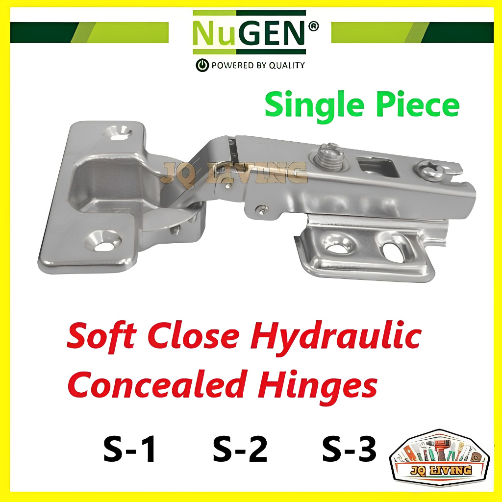 Nugen Soft Close Hydraulic Concealed Hinges All Sizes S1 S2 S3 For ...