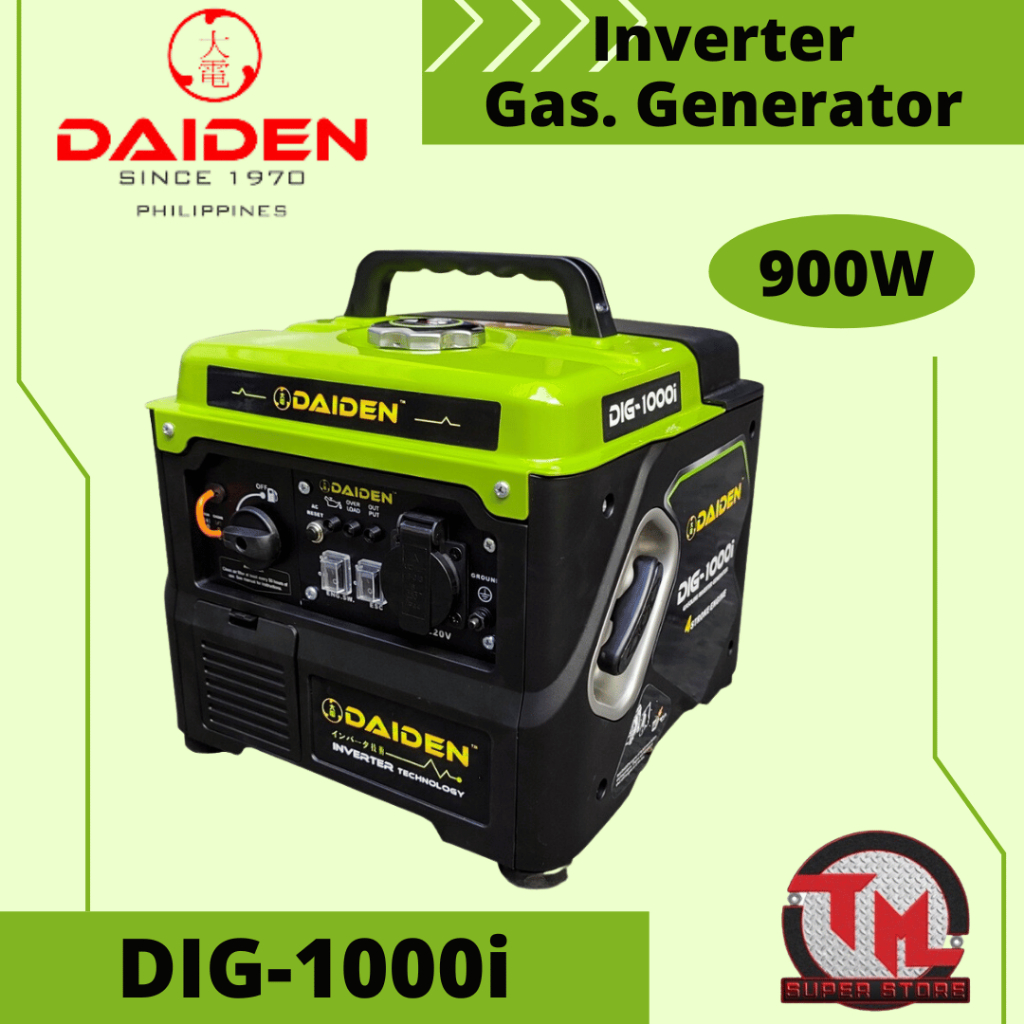 DAIDEN Inverter Gasoline Generator 900W DIG-1000i • Tm ss | Shopee ...