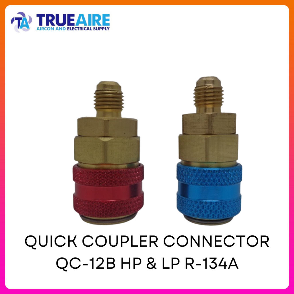 TRUE AIRE QUICK COUPLER QC-12B HP & LP R-134A (RED & BLUE) | Shopee ...