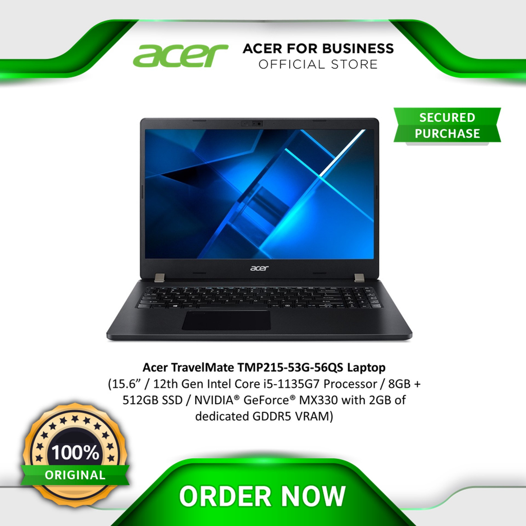 Acer Laptop TravelMate TMP215-53G-56QS 11th Gen Intel Core i5-1135G7 ...