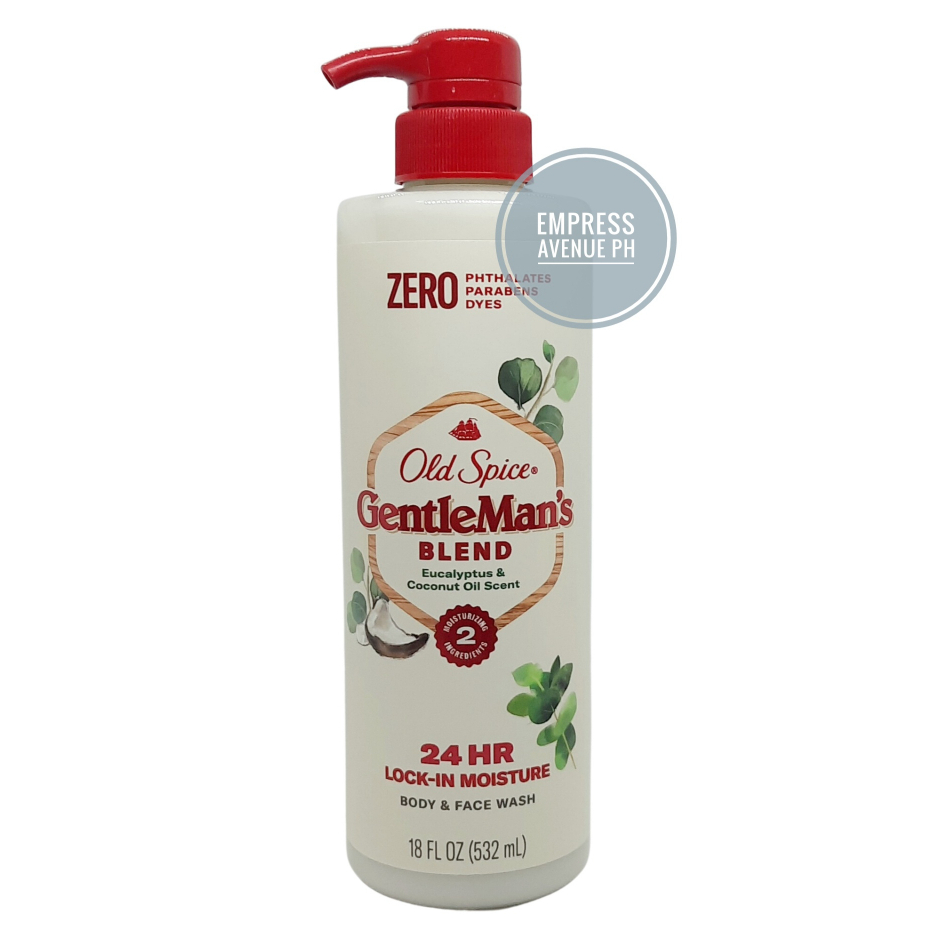 Old Spice GentleMan’s Blend 24 Hr Lock In Moisture Body & Face Wash, Eucalyptus & Coconut Oil ...