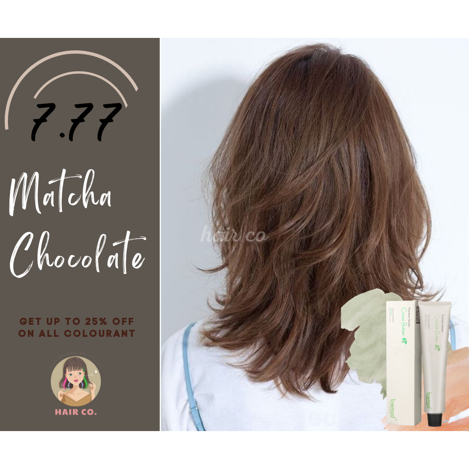 7.77 Matcha Chocolate Brown Premium Hair Color 100ml | Shopee Philippines