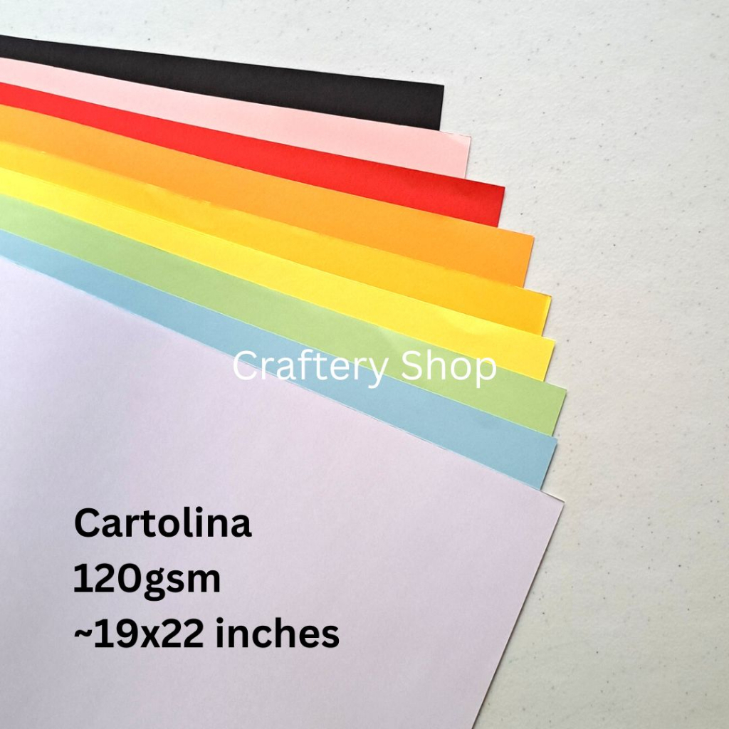 Cartolina Size 120gsm Approx. 19x22 inches 3 PCS | Shopee Philippines