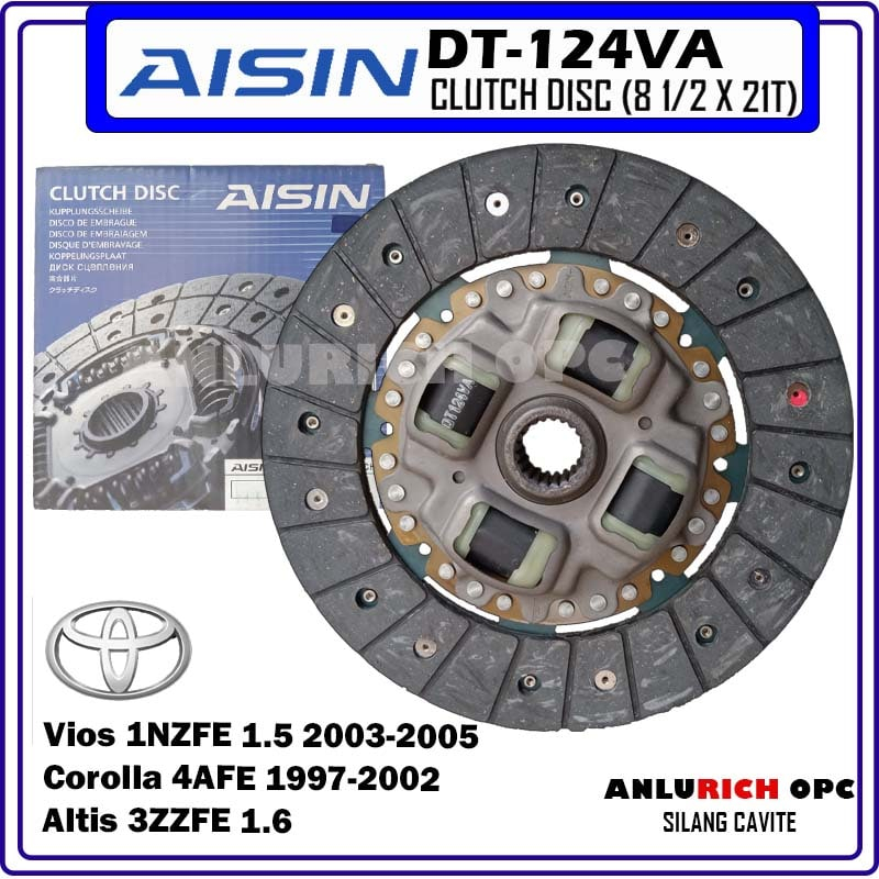 AISIN CLUTCH DISC (81/2X21T)Toyota Vios 1NZFE 1.5 03-05/Corolla 4AFE 97-02/Altis 3ZZFE 1.6 DT ...