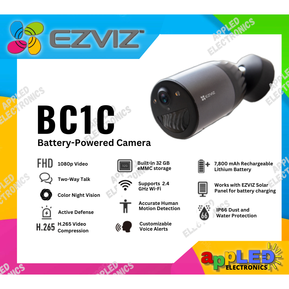 EZVIZ BC1C Battery-Powered Smart Wifi Camera | Shopee Philippines