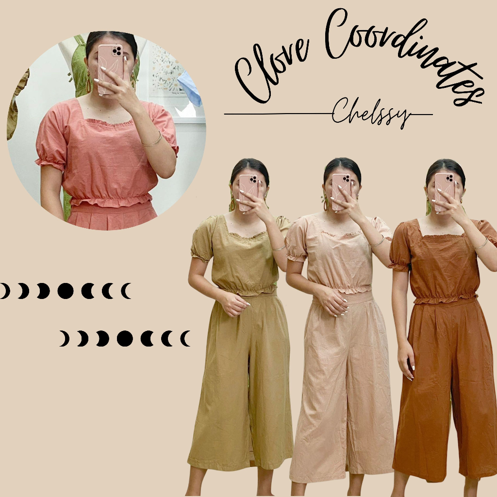 CDT CLORE Casual Basic Plain Coordinates Soft Linen Terno Daily Wear ...
