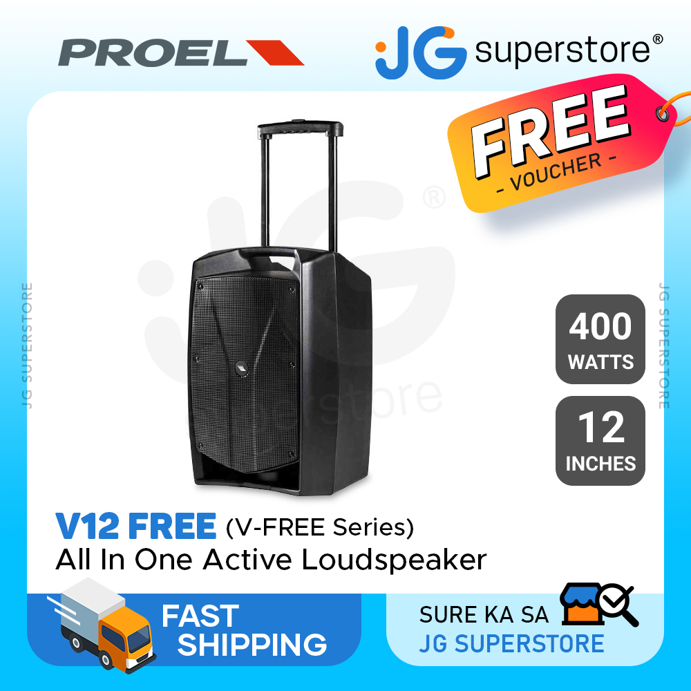 PROEL V12 FREE 12" 400W Portable All-in One Battery Powered Active ...