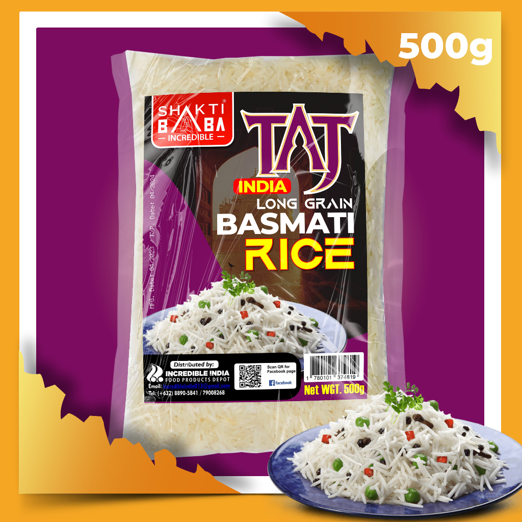 Shakti Baba Taj India Long Grain Basmati Rice 500g | Shopee Philippines