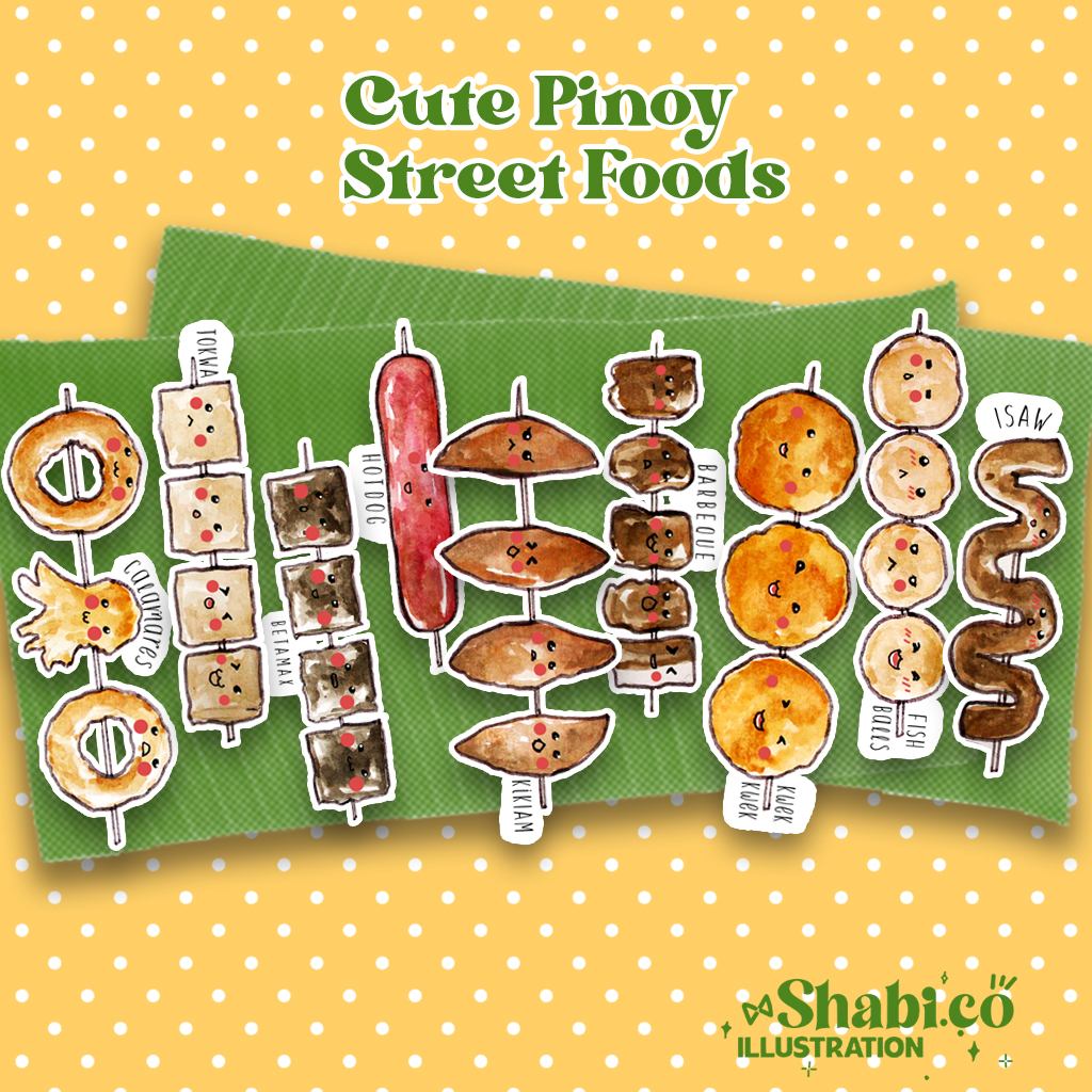 Cute Pinoy Street Foods Sticker Vinyl Matte Laminated | Shopee Philippines