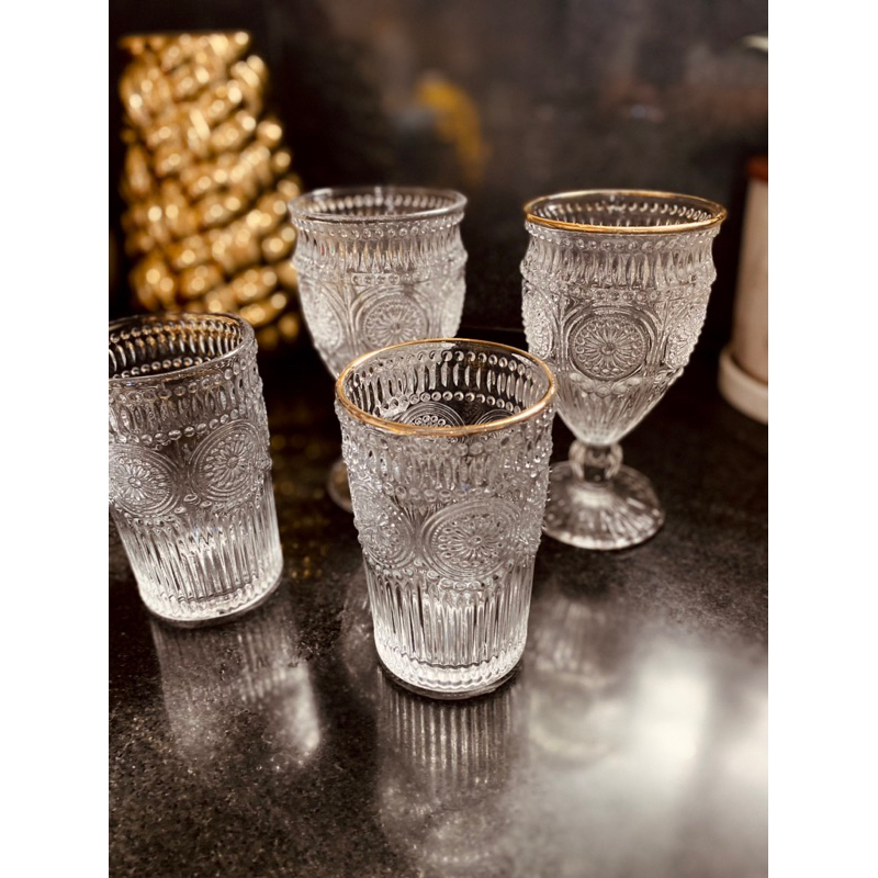 Gold-rimmed Glass Goblet | Shopee Philippines