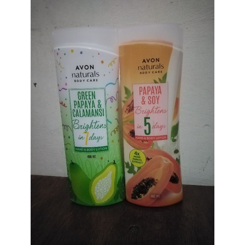 Avon Naturals Body Care Papaya Hand & Body Lotion 400ml | Shopee ...