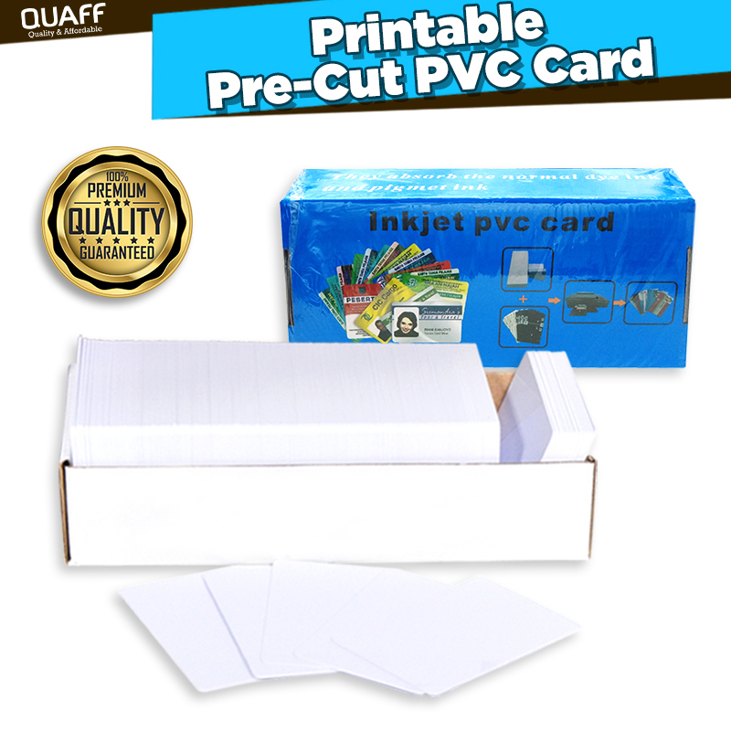 QUAFF Printable PVC Pre-Cut Cards for Direct Printing Using Dye Ink ...