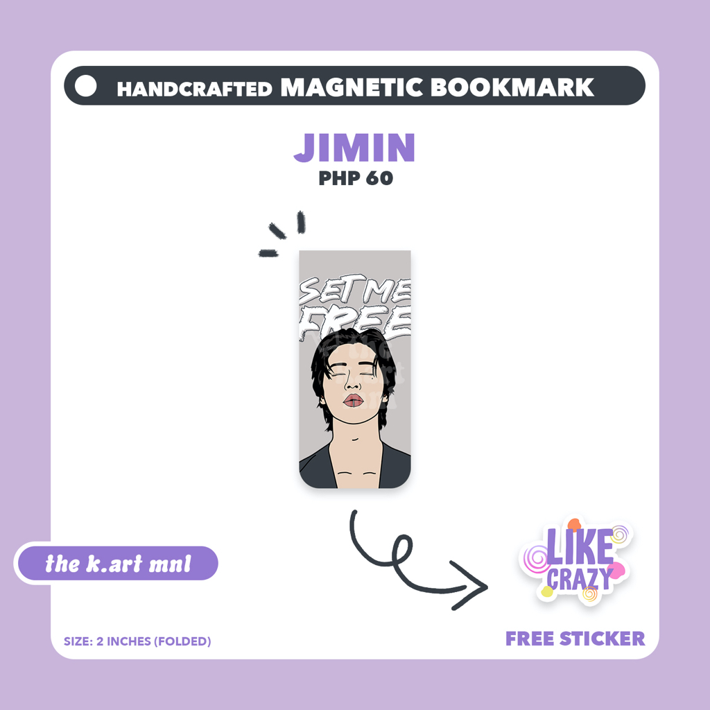 JIMIN FACE Ver. - HANDCRAFTED MAGNETIC BOOKMARK | Shopee Philippines