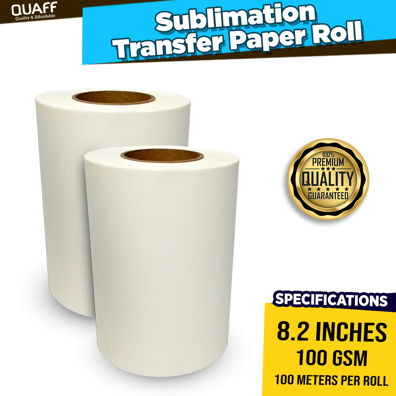 QUAFF Sublimation Transfer Paper Roll 100Gsm 12inches | 8.2inches x ...
