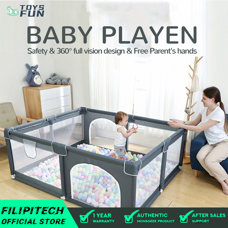 【on hand】Playpen For Baby Indoor Breathable Mesh Foldable Playground ...