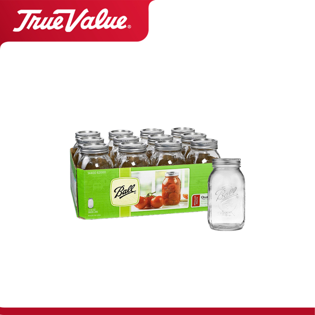 Ball Regular Mason Jar, 1 Quart, 12 pcs | Shopee Philippines