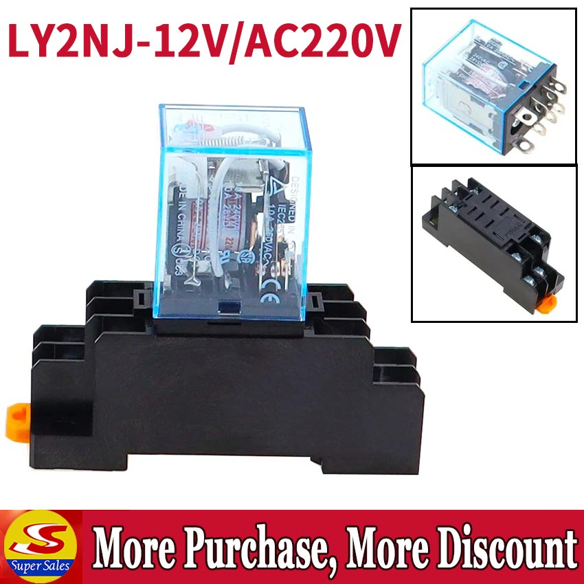 【SuperSales】12V Relay Module Rail Small Electromagnetic Relay Coil ...