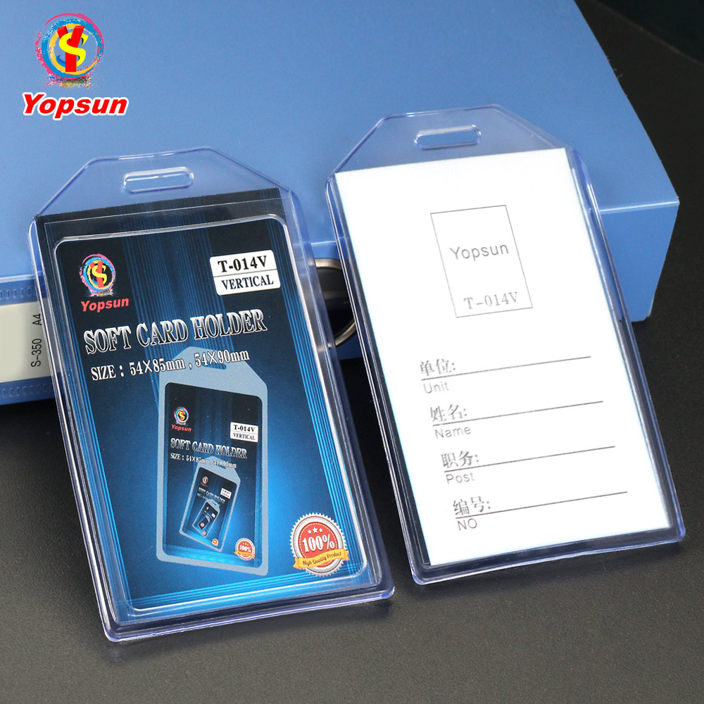 10PCS Yopsun Soft ID Holder Vertical Name Tag 54*90mm Work Card Sleeve ...