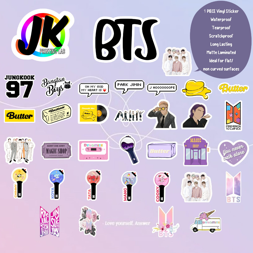 BTS Bangtan Boys Vinyl Sticker [1 PIECE] | Shopee Philippines