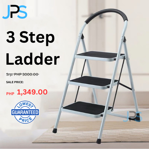 JPS Foldable 2 & 3 Step Ladder Stool Heavy Duty Hagdanan | Shopee ...