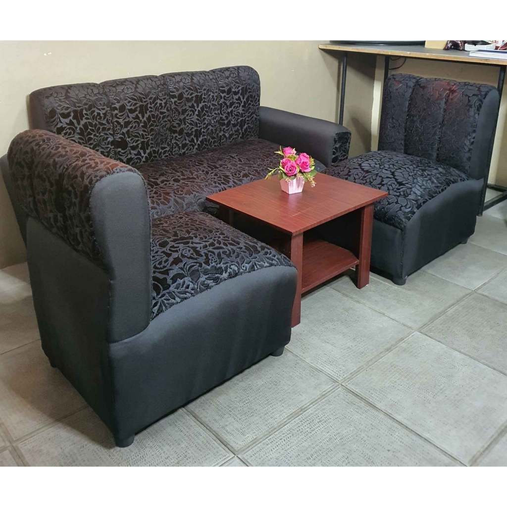 SALA SET BLACK VELVET WITH CENTER TABLE(FREE DELIVERY NCR ONLY ...