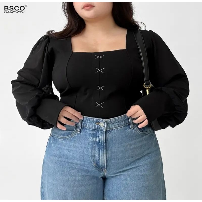 ONHAND PLUS SIZE BSCO CURVE ZOLA KOREAN OUTFIT FASHION TOP ...