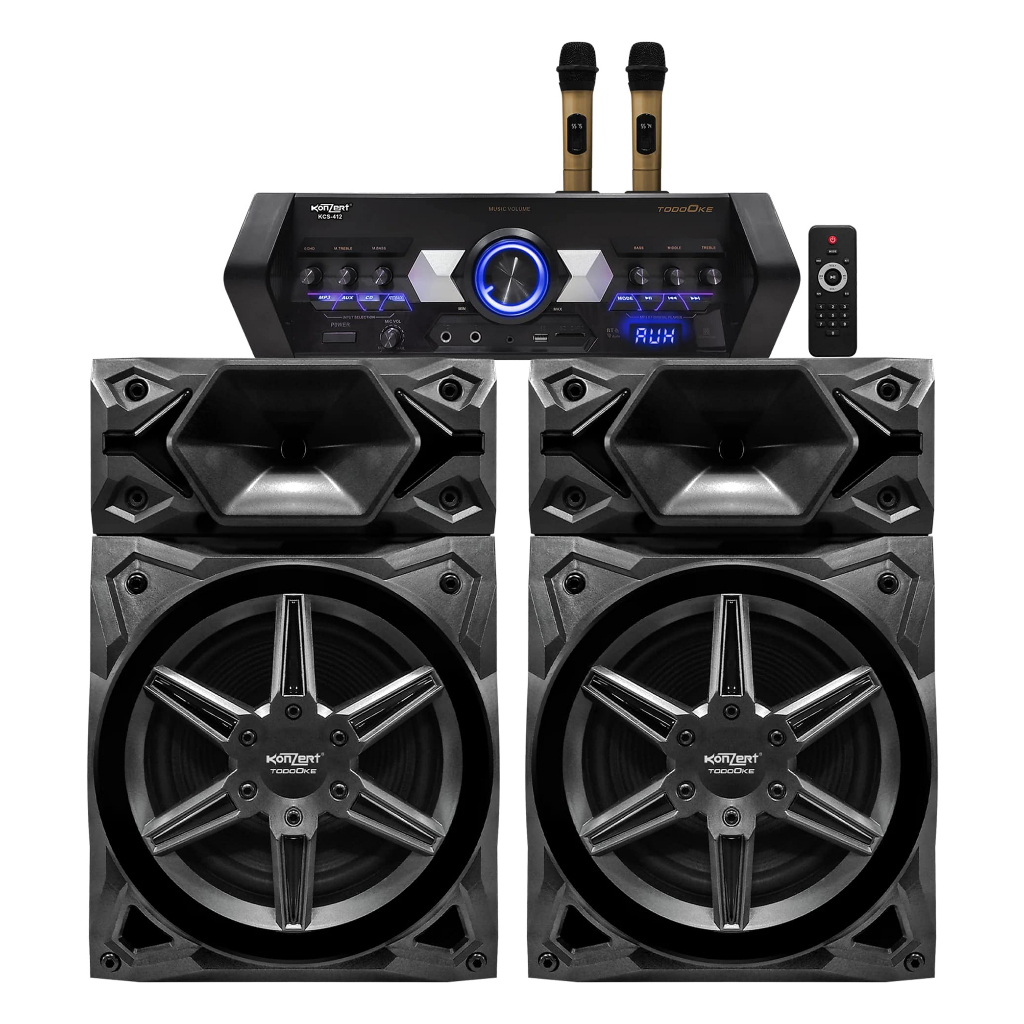 Konzert TodoOke KCS-412 6000W 12" 2-Way Woofer Speaker System (SET) - 2 ...