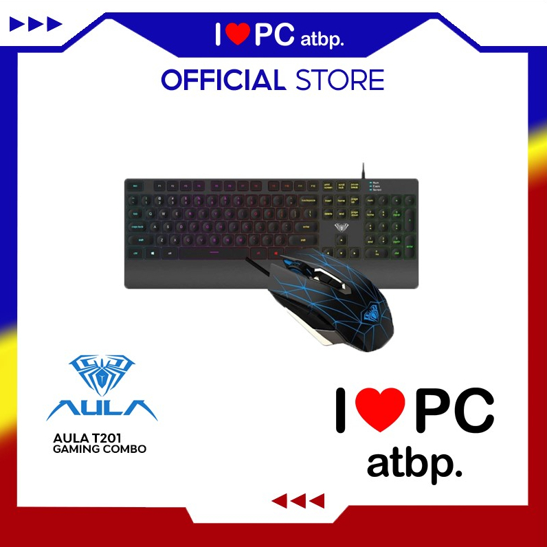 Aula T201 Gaming Combo (USB, Membrane Keyboard with Media Keys, Mouse ...