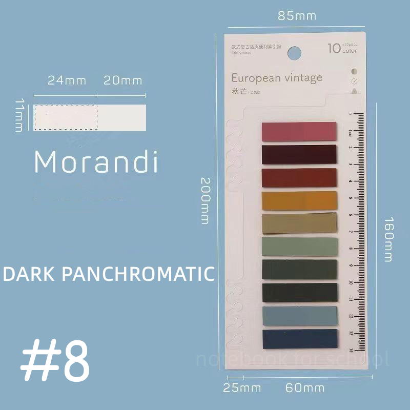 VK Morandi Sticky Note Writable Tab 200Pcs Index Bookmark Markers Read ...