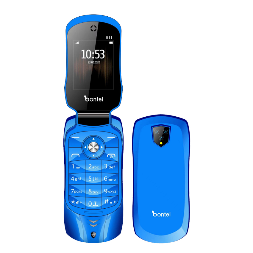 TELEGO Bontel 911 Flip Mobile Phone 1000mAh Dual Sim Keypad Phone ...
