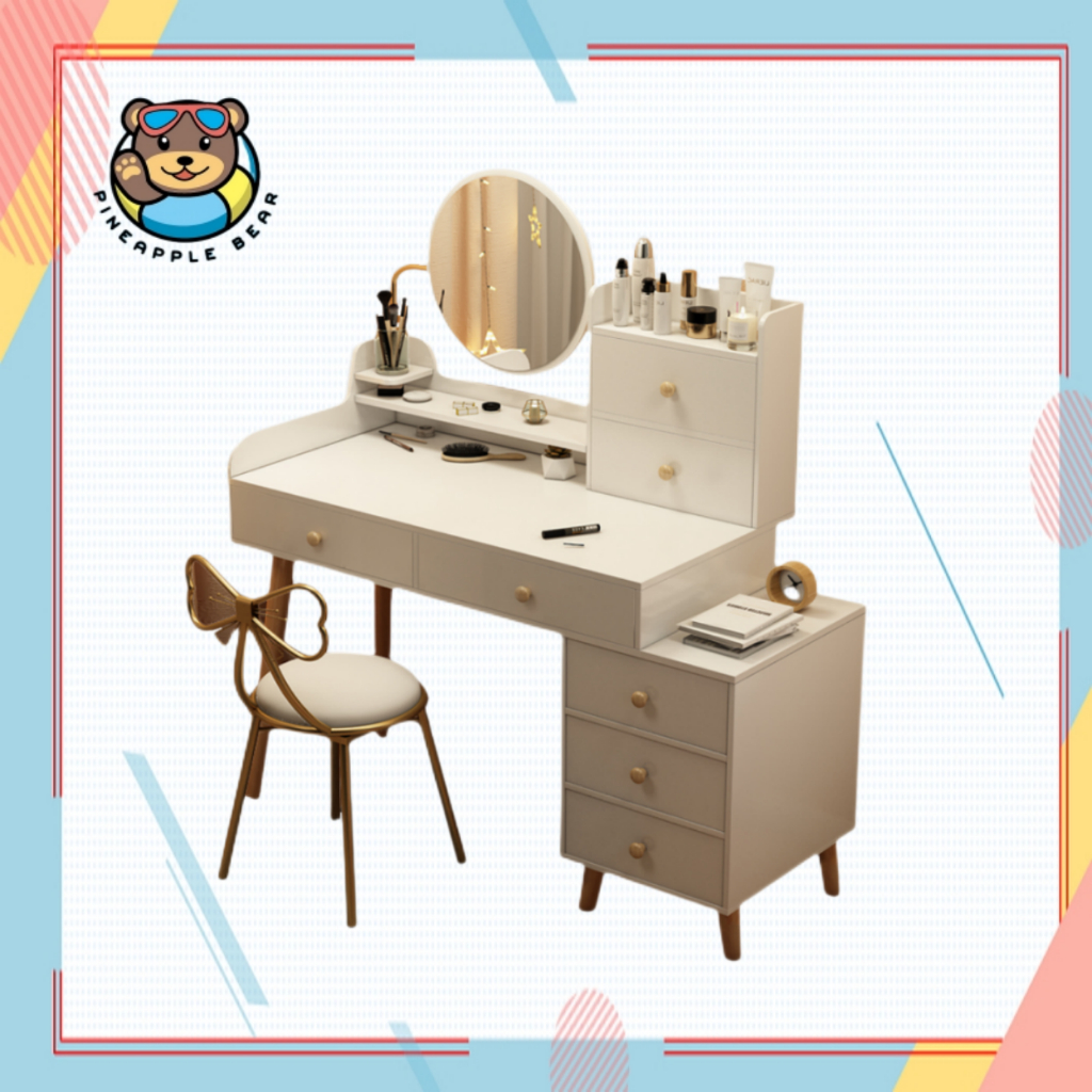 Vanity Table with Mirror Dressing Table with LED light Dresser Table ...