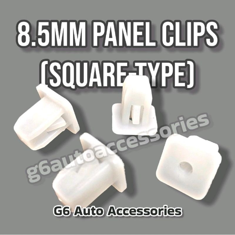 8x8.5mm Square-type (White) Car Panel Clips Fastener Fender Liner ...