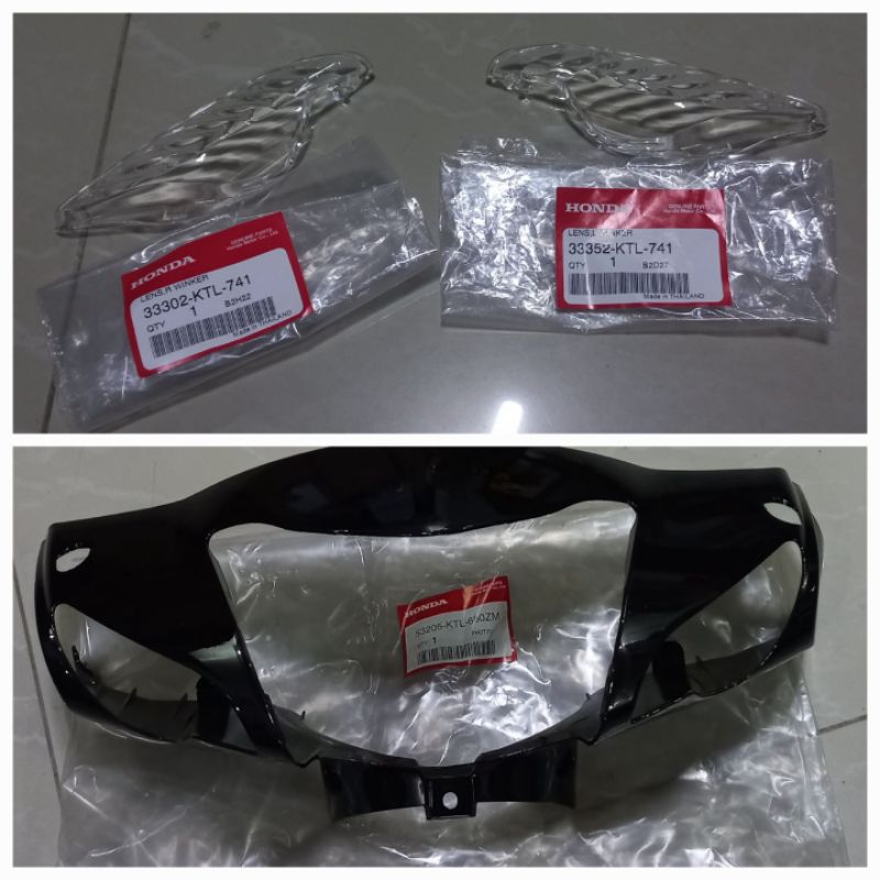 HONDA WAVE 100/R FRONT COWLING DRUM BRAKE AND WINKER LENS SET (ORIGINAL ...