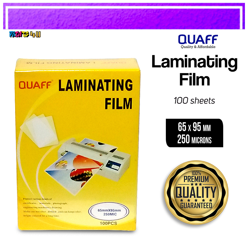 Quaff Id Size Laminating Film 80x110mm 70x100mm 65x95mm Hot Lamination ...