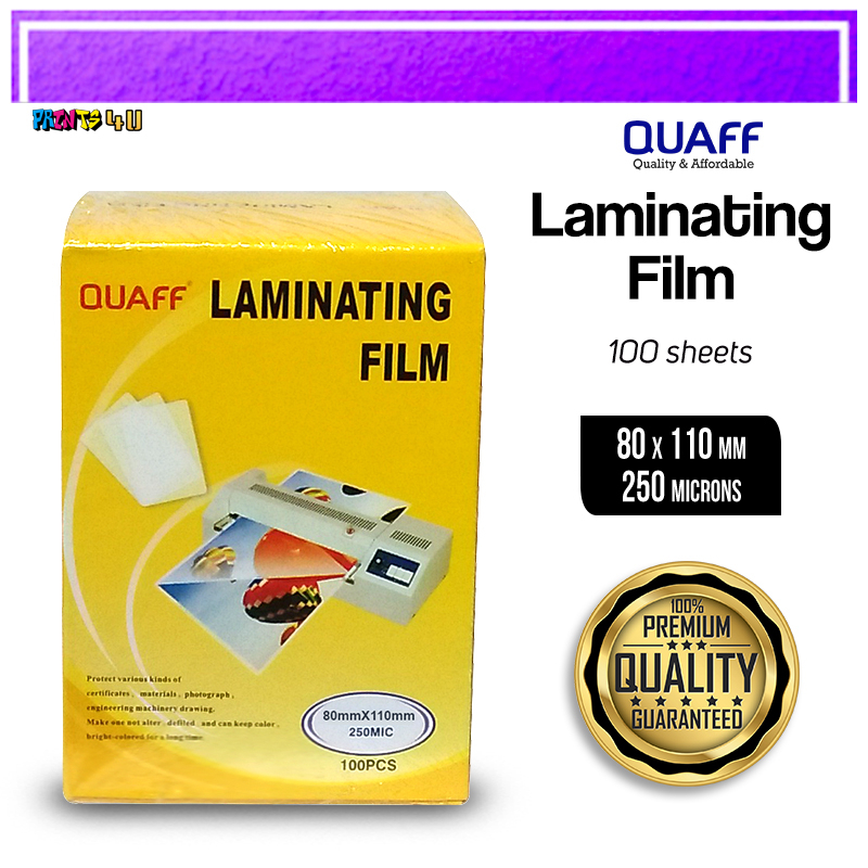 Quaff Id Size Laminating Film 80x110mm 70x100mm 65x95mm Hot Lamination ...