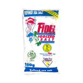 Fidel Iodized Salt Refined Sea Salt 250g | Shopee Philippines