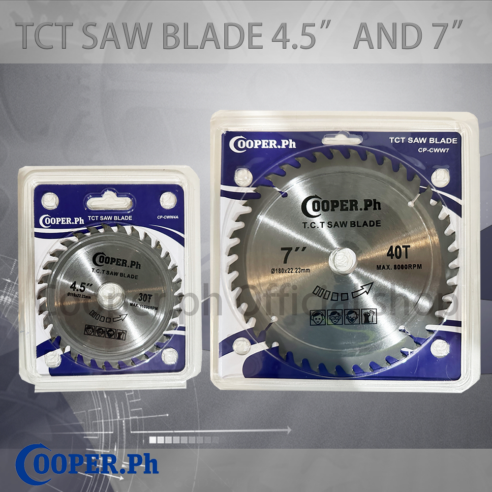 Cooper.ph TCT saw blade wood cutting disc 4.5inches 7inches | Shopee ...