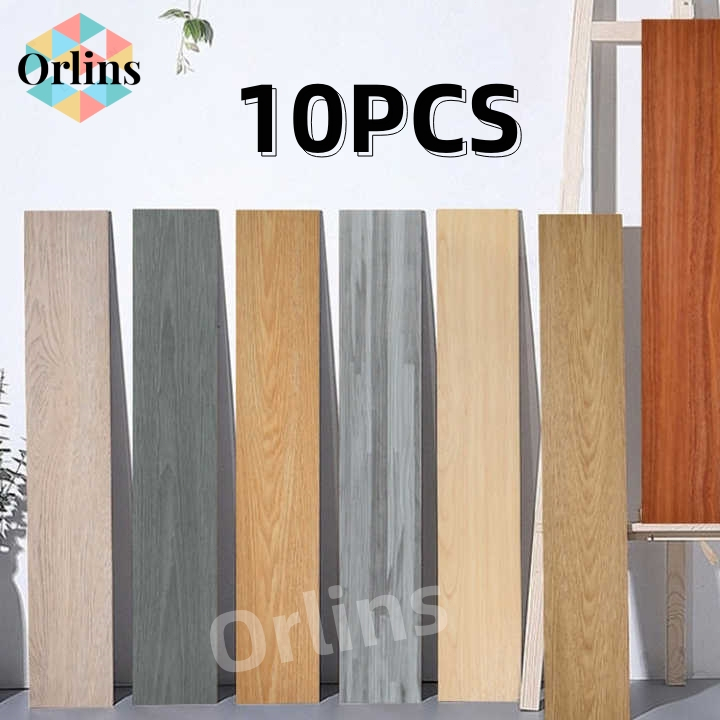 10PCS Vinyl Floor sticker PVC 91*15cm Self-Adhesive Vinyl Floor Tile ...