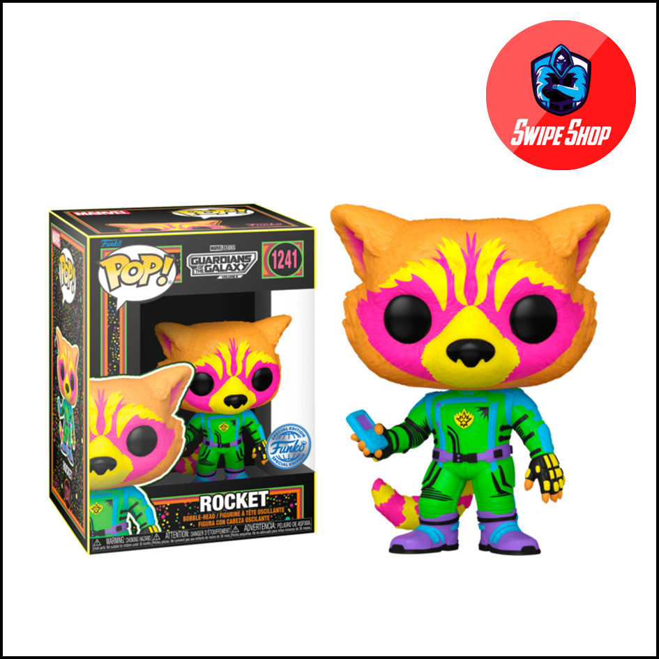 Funko Pop Rocket Guardians of the Galaxy Black Light Exclusive | Shopee ...