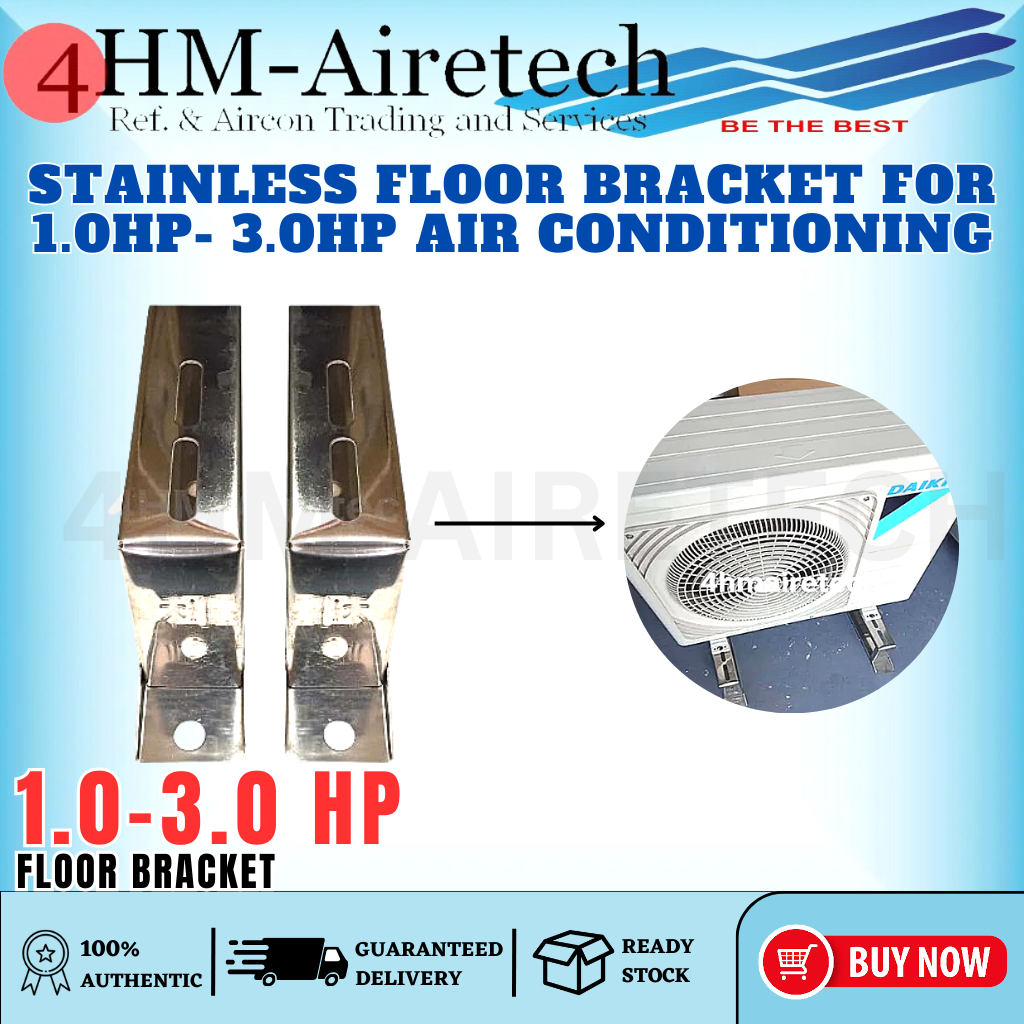 FOURHM [ HIGH QUALITY ] Floor Bracket Stainless NO KALAWANG for 1.0HP ...