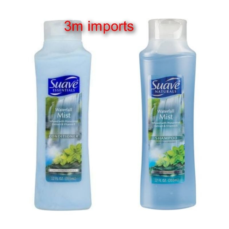 Suave Essentials Waterfall Mist Shampoo/Conditioner 355ml | Shopee ...