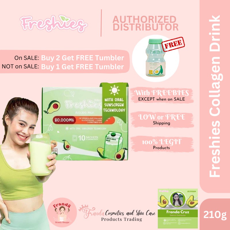 Freshies Avocado Collagen Drink by Juju Glow (10sachets) | Shopee ...