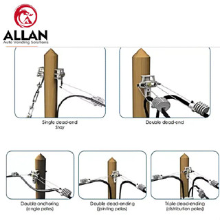Allan Ftth Galvanized Steel Pole Bracket for Hooking Drop Cable Tension ...