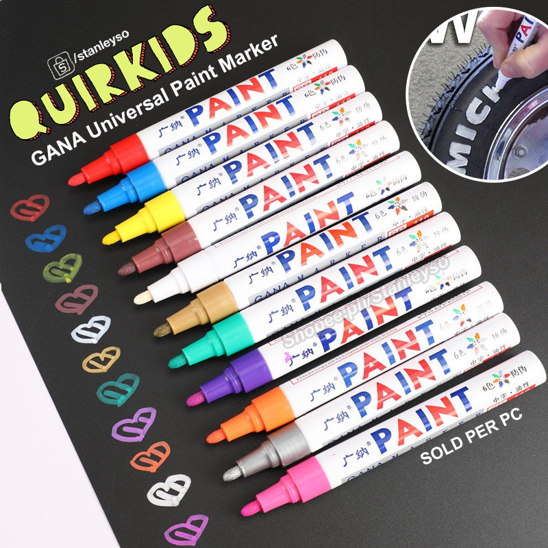 GANA Universal Paint Marker Pen Waterproof Car Tire Glass Metal Plastic ...