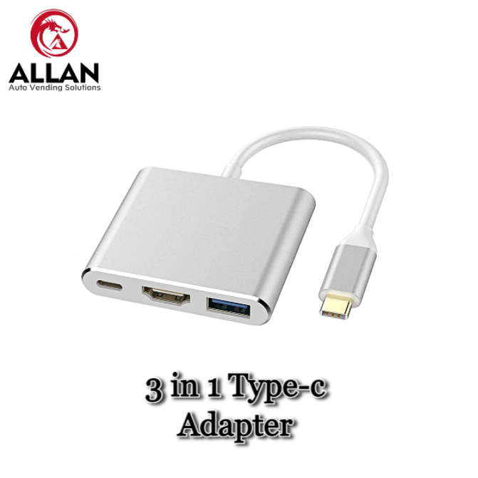 Allan 3 in 1 4K Multiport AV Converter, USB-C to HDMI with USB 3.0 ...