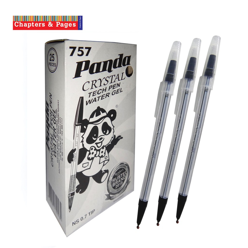 ( 25pcs/box ) 757 Panda Ballpen Panda Crystal Tech Pen Water Gel ...
