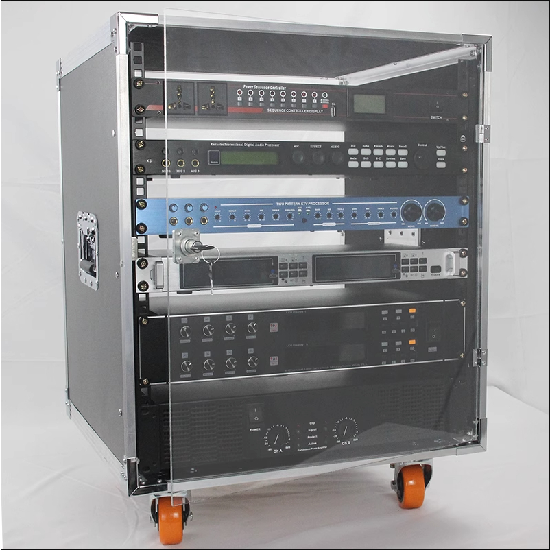 SOKC 12U Flight Case Power Amplifier Rack Empty Cabinet Touring Case ...