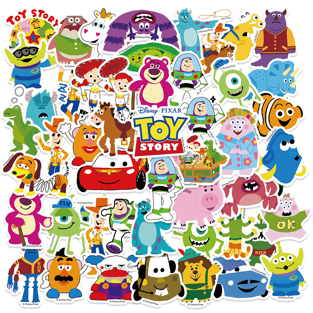 Mixed Pixar Cartoon Character Series Stickers 50Pcs/Set Toy Story Cars ...