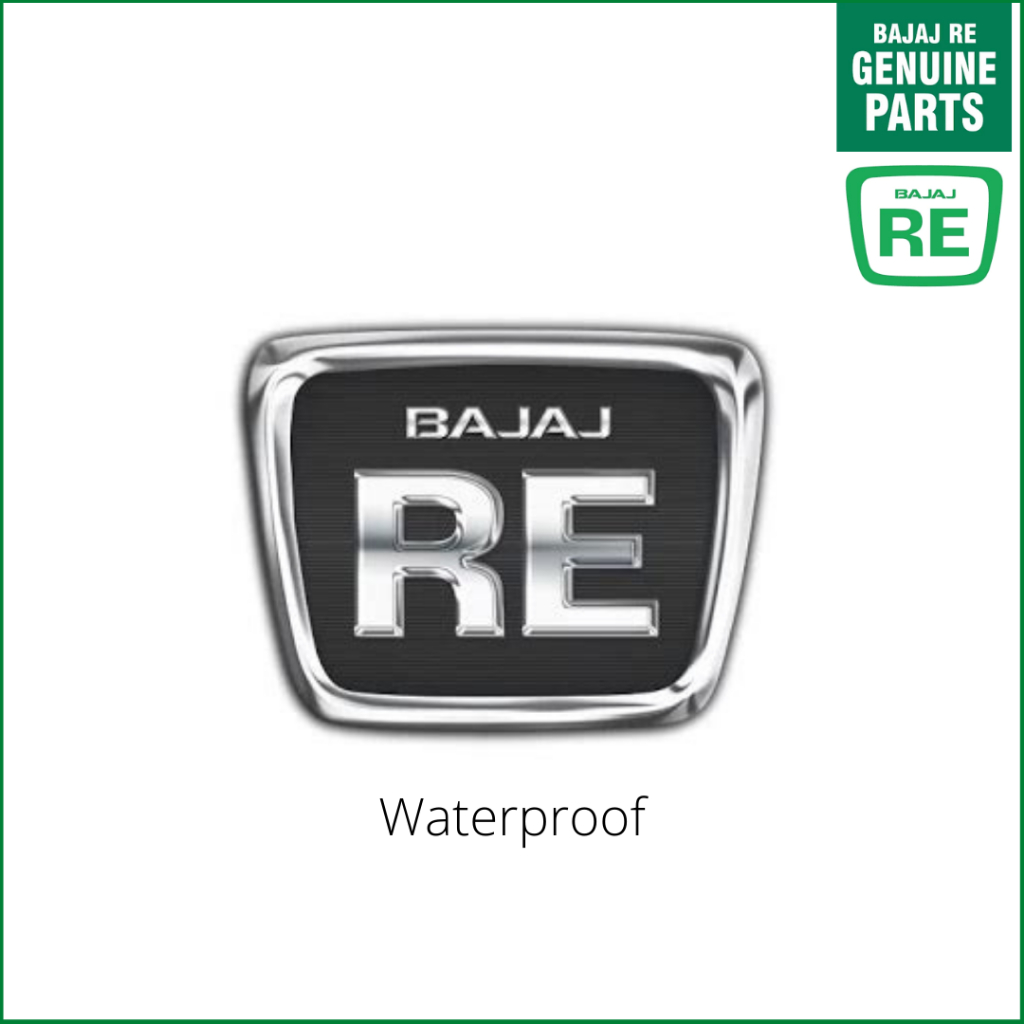 1PC Bajaj RE Logo Sticker Waterproof Transparent Square Cut Sticker for ...